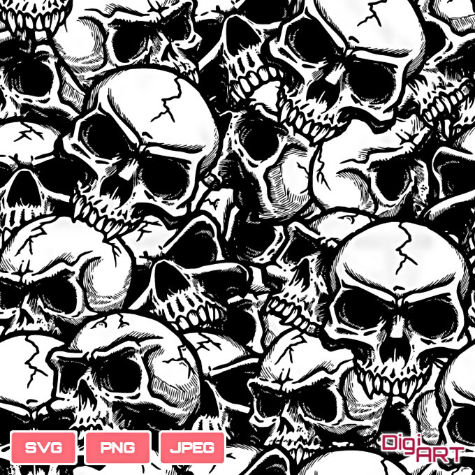 Skull Art | Skull Svg Gothic Svg Skull Wrap Svg Skull Drawing Skulls ...