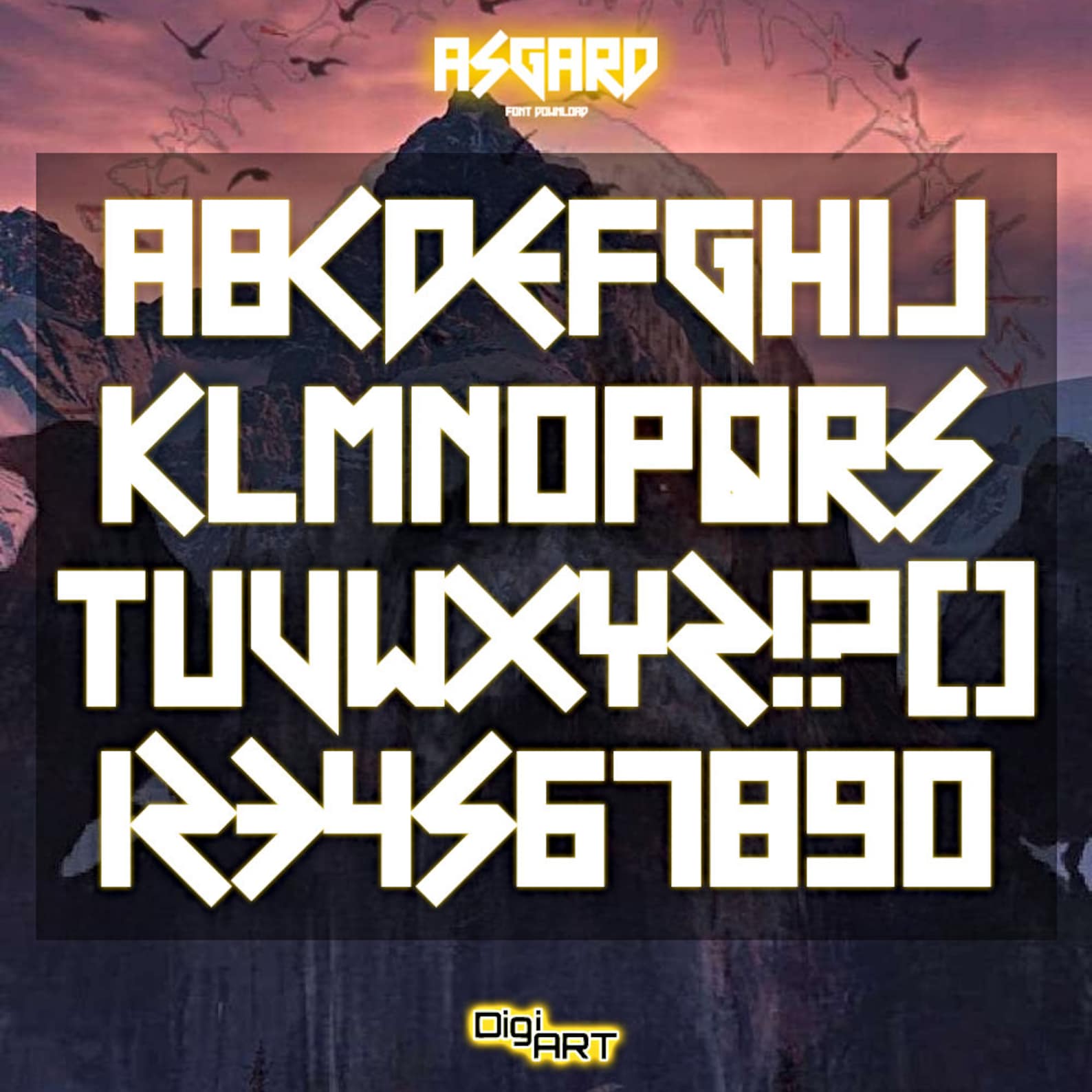 Viking Font Bundle SVG | Norse Typography Pack | Cricut Canva ...