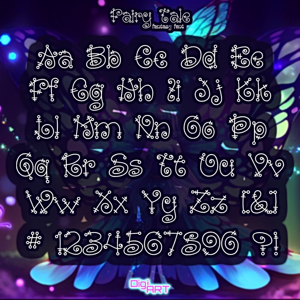 Fairy Tale Font Fantasy Fonts Medieval Font Viking Font Hobbit Font ...