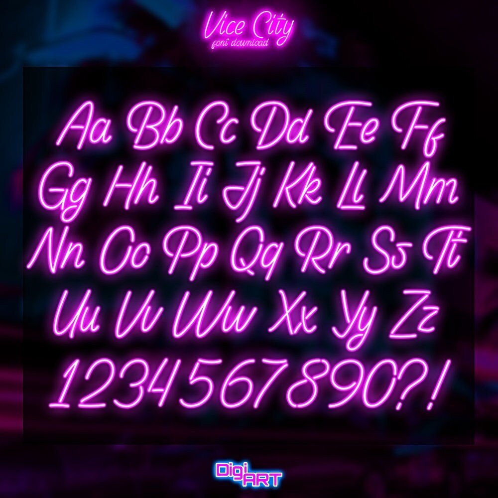 Vice City Font Fantasy Font, Funky, Crafting Font, Font Collection ...
