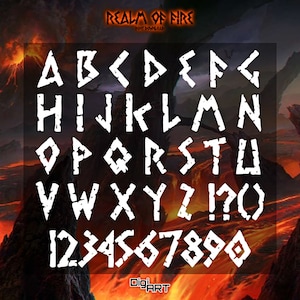 Viking Font Bundle SVG | Norse Typography Pack | Cricut Canva ...
