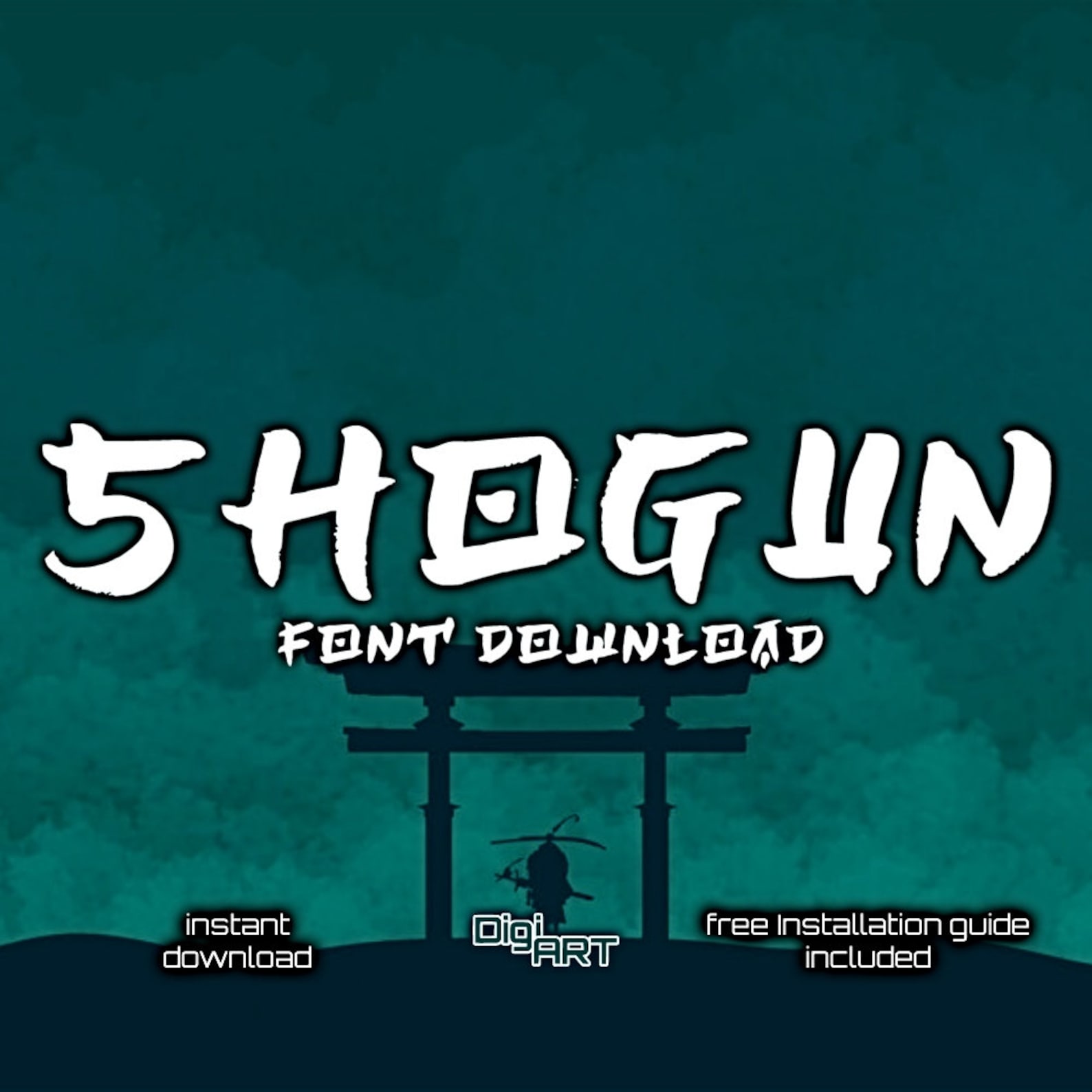 Shogun Font: Samurai Asian Alphabet (OTF Format) (instant Download) - Etsy
