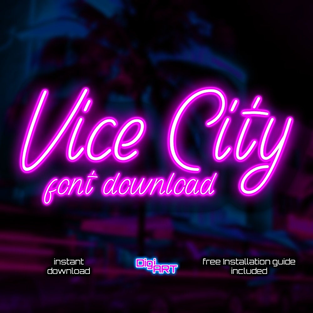 Vice City Font Fantasy Font, Funky, Crafting Font, Font Collection ...