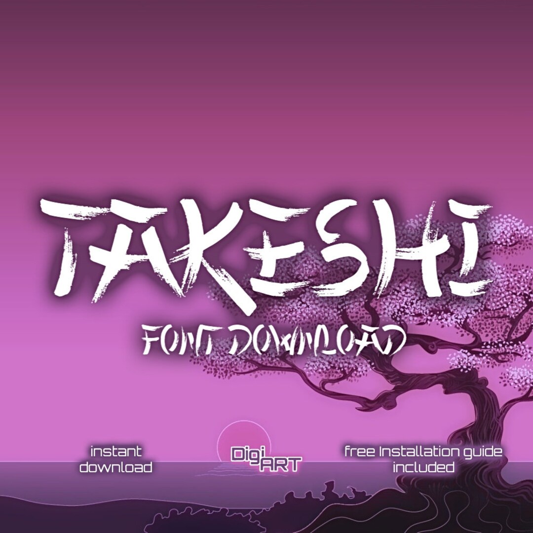 Takeshi Font: Samurai Asian Font (OTF Format) [instant Download] - Etsy