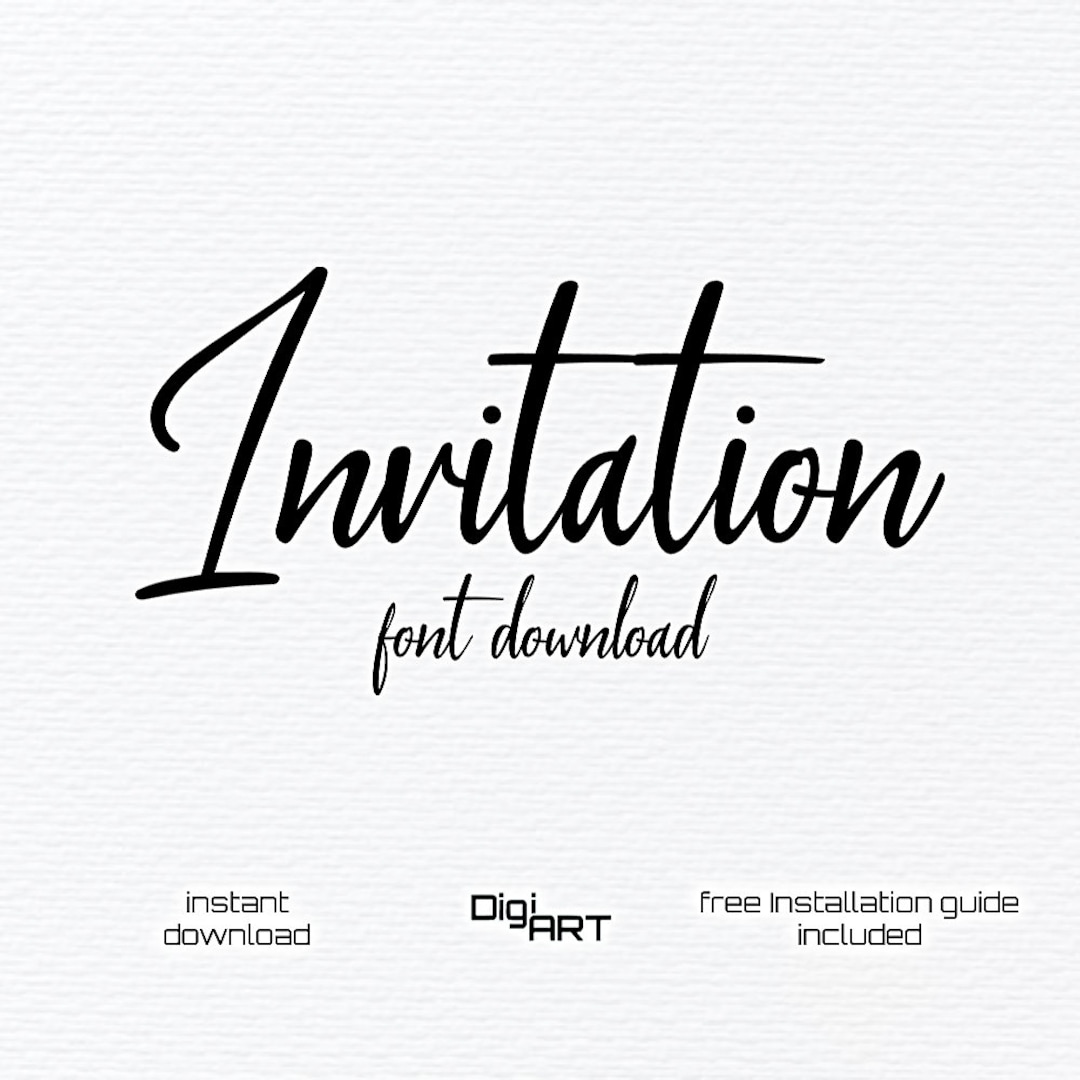 Invitation Font Calligraphy Font Wedding Font Script Fantasy Font Funky ...