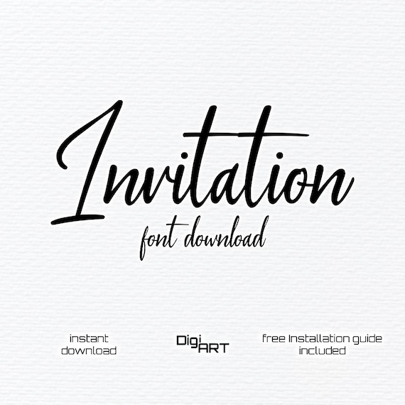 Wedding Invitation Calligraphy Fonts