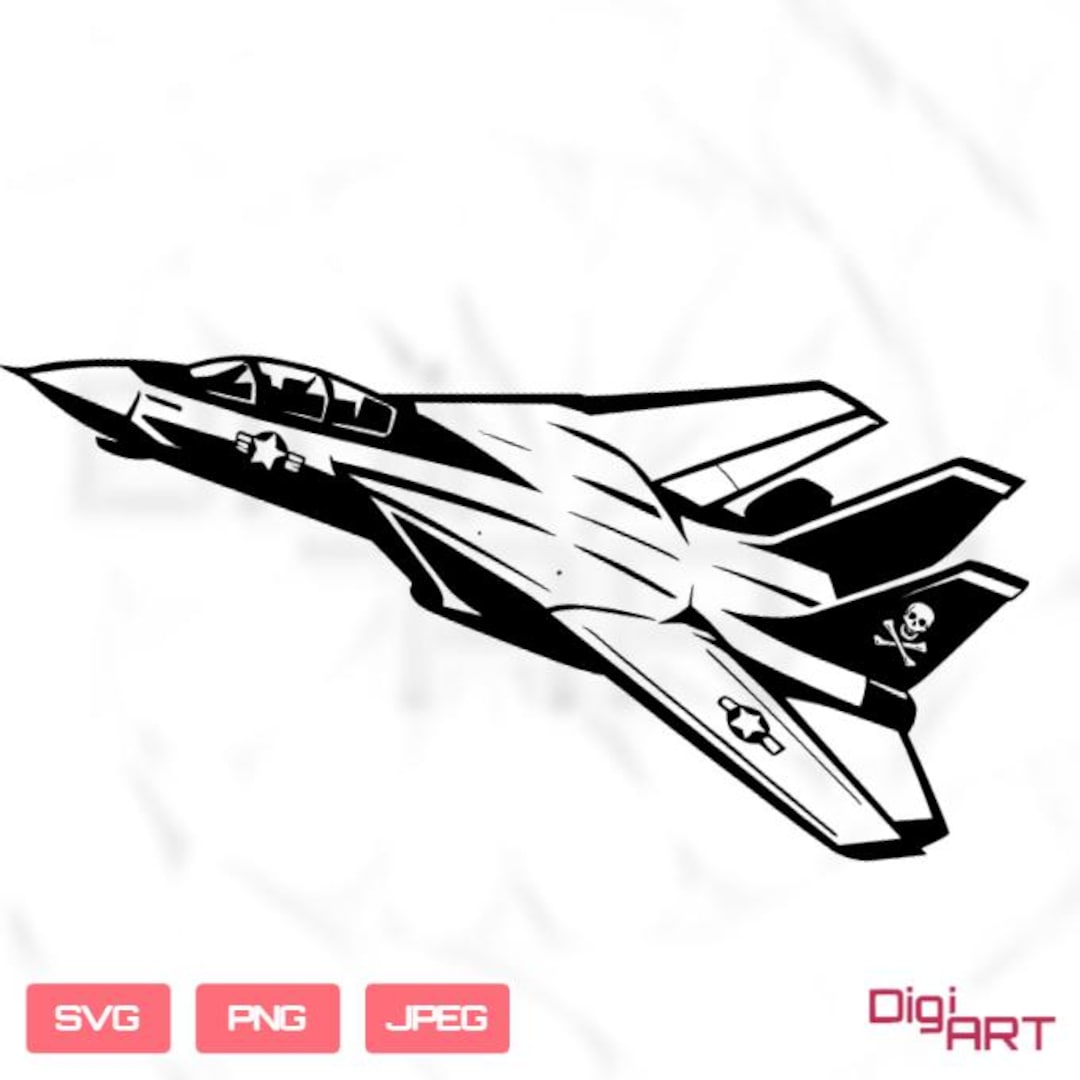 F-14 Tomcat Silhouette SVG: US Air Force Aviation Art (digital Download ...