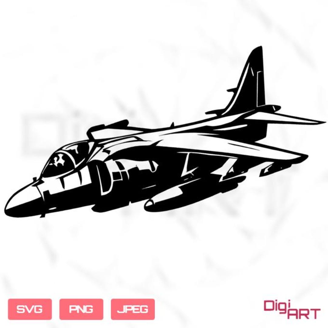 RAF Harrier Silhouette SVG | Royal Air Force, Military, Armed Forces ...