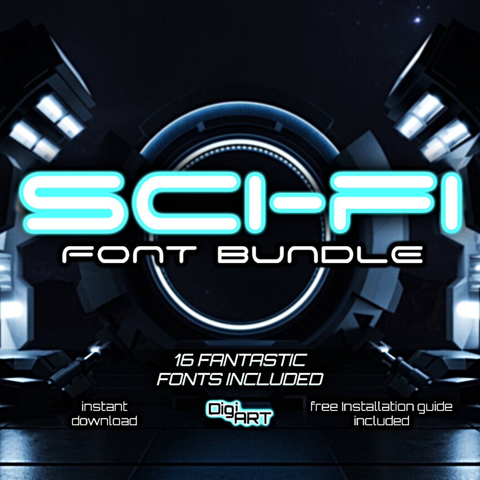 Sci-fi Font Bundle Space Fonts Futuristic Fonts Fantasy Fonts Sci Fi ...