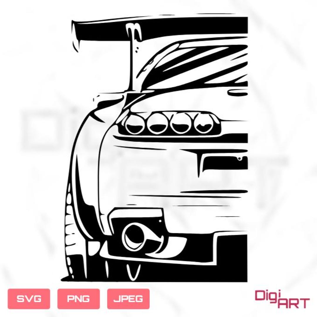 JDM Car Silhouette SVG: Japanese Sports Car Design (digital Download ...