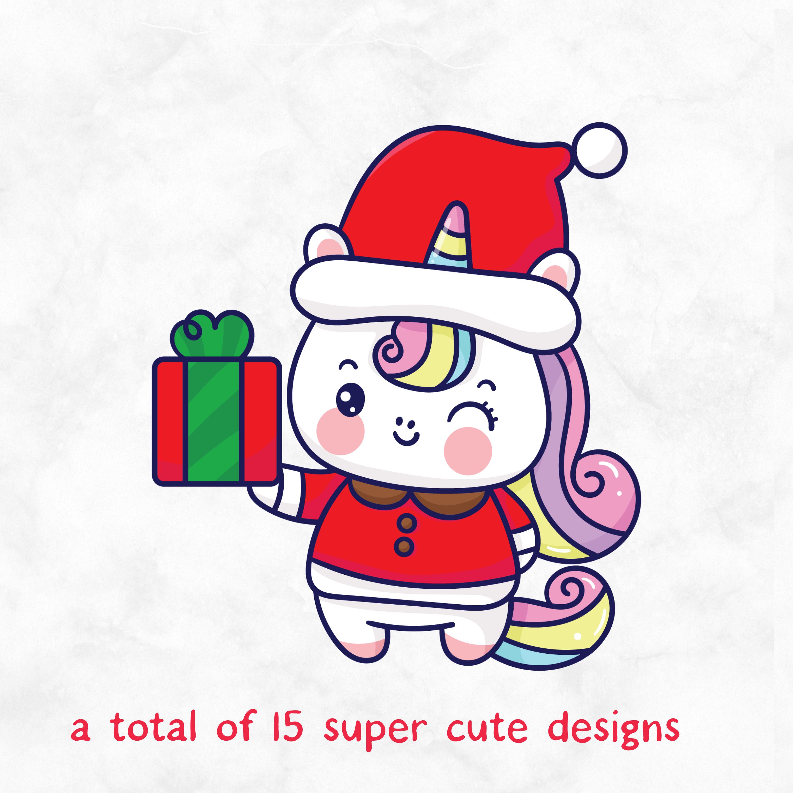 Kawaii Cute Christmas PNG Bundle, Christmas Clipart, Cute Christmas ...