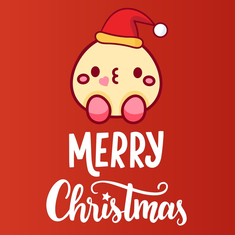 Kawaii Cute Christmas PNG Bundle, Christmas Clipart, Cute Christmas ...