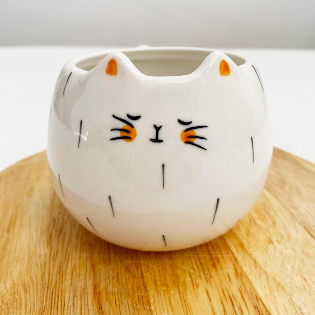 Cute Cat Ceramic Mug, Kawaii Cat Coffee Cup, Adorable Cat Lover Gift ...