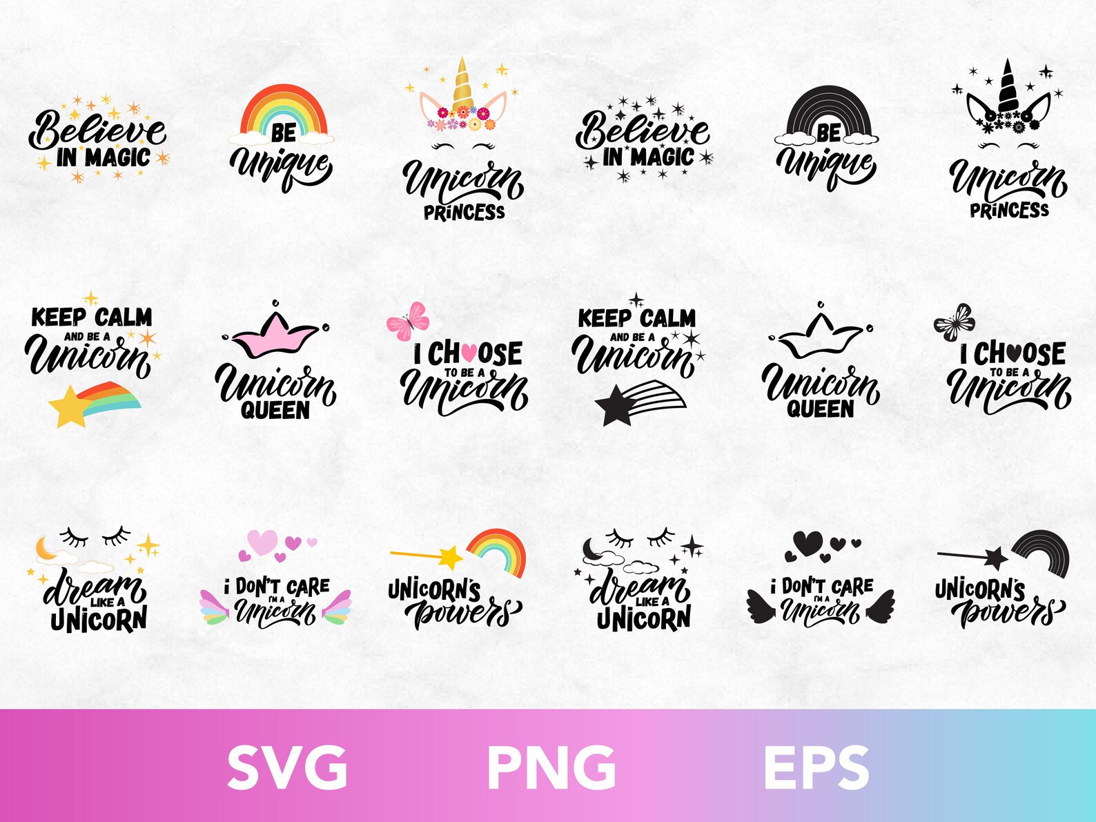 UNICORN SVG KIDS Svg Unicorn Png Unicorn Head Svg Cute - Etsy