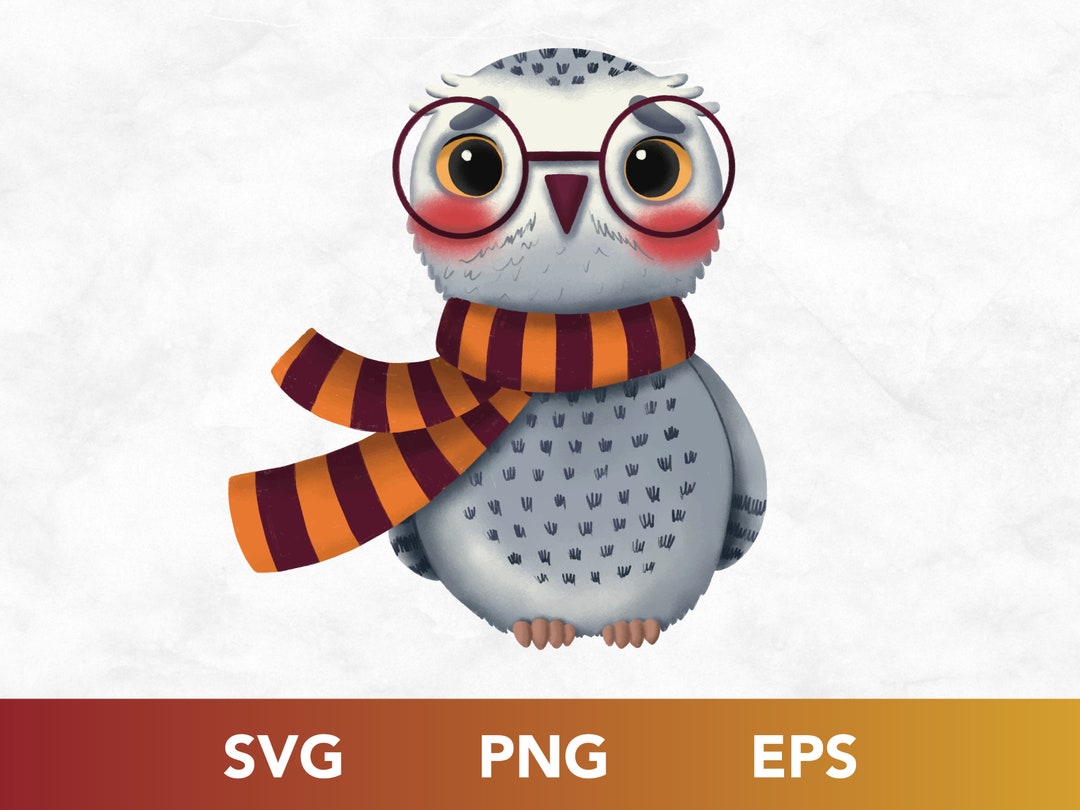 Hedwig Owl SVG PNG, Wizard School Clipart, Magic Owl Digital Download ...