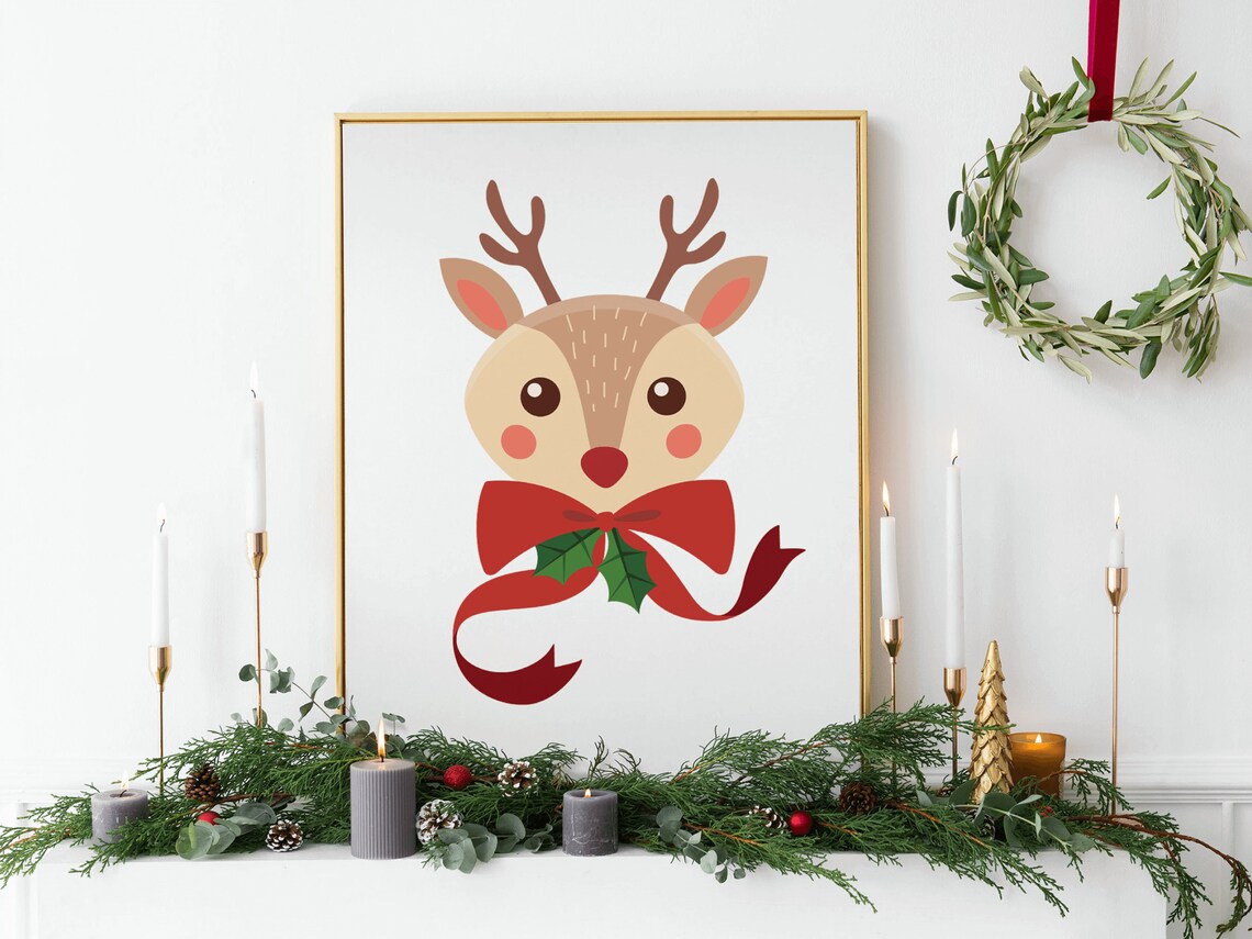 CHRISTMAS Reindeer Faces SVG BUNDLE Reindeer Svg Reindeer - Etsy