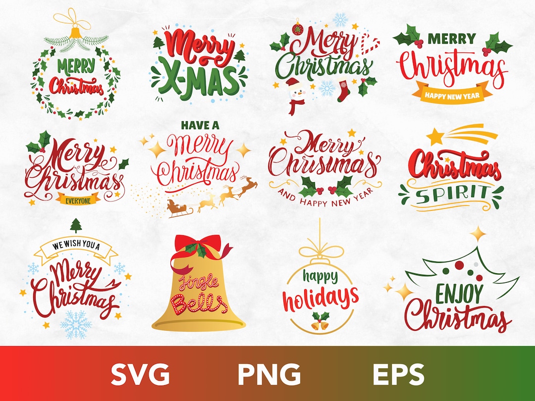 CHRISTMAS SVG, Christmas Svg BUNDLE, Merry Christmas Svg, Christmas Png ...