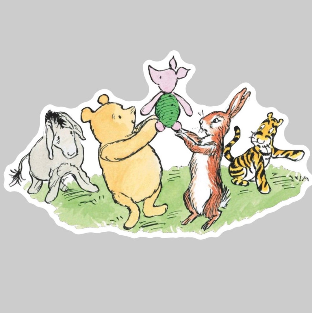 Pooh Sticker/ Classic Pooh/ Pooh Wall Decal/ Pooh Baby Shower/ - Etsy