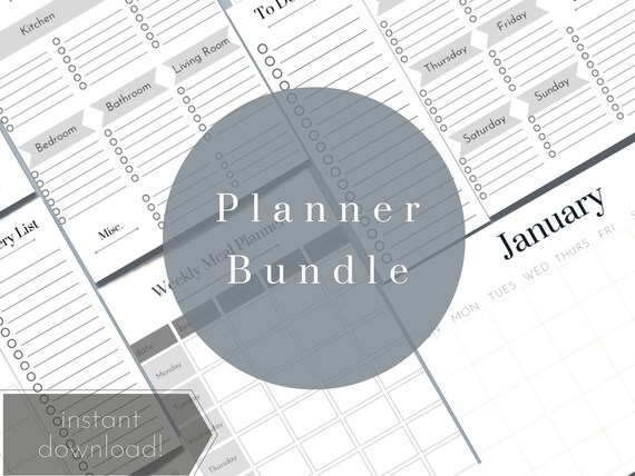 Planner Bundle / 2022-2023 Calendar / Cleaning Checklist / - Etsy