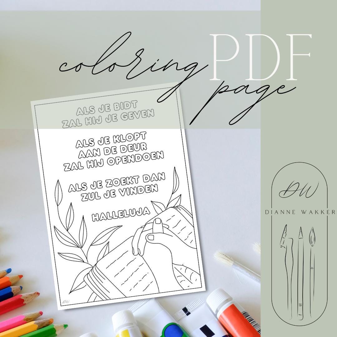 Christian Coloring Page for Kids: If You Pray He Will Give You - Etsy