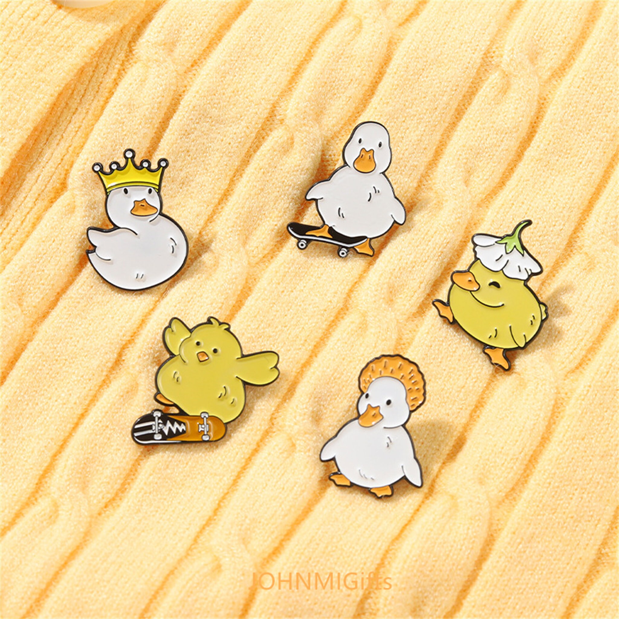 Cute Crown Skateboard Duck Enamel Pins Cute Pin Set Pins - Etsy UK