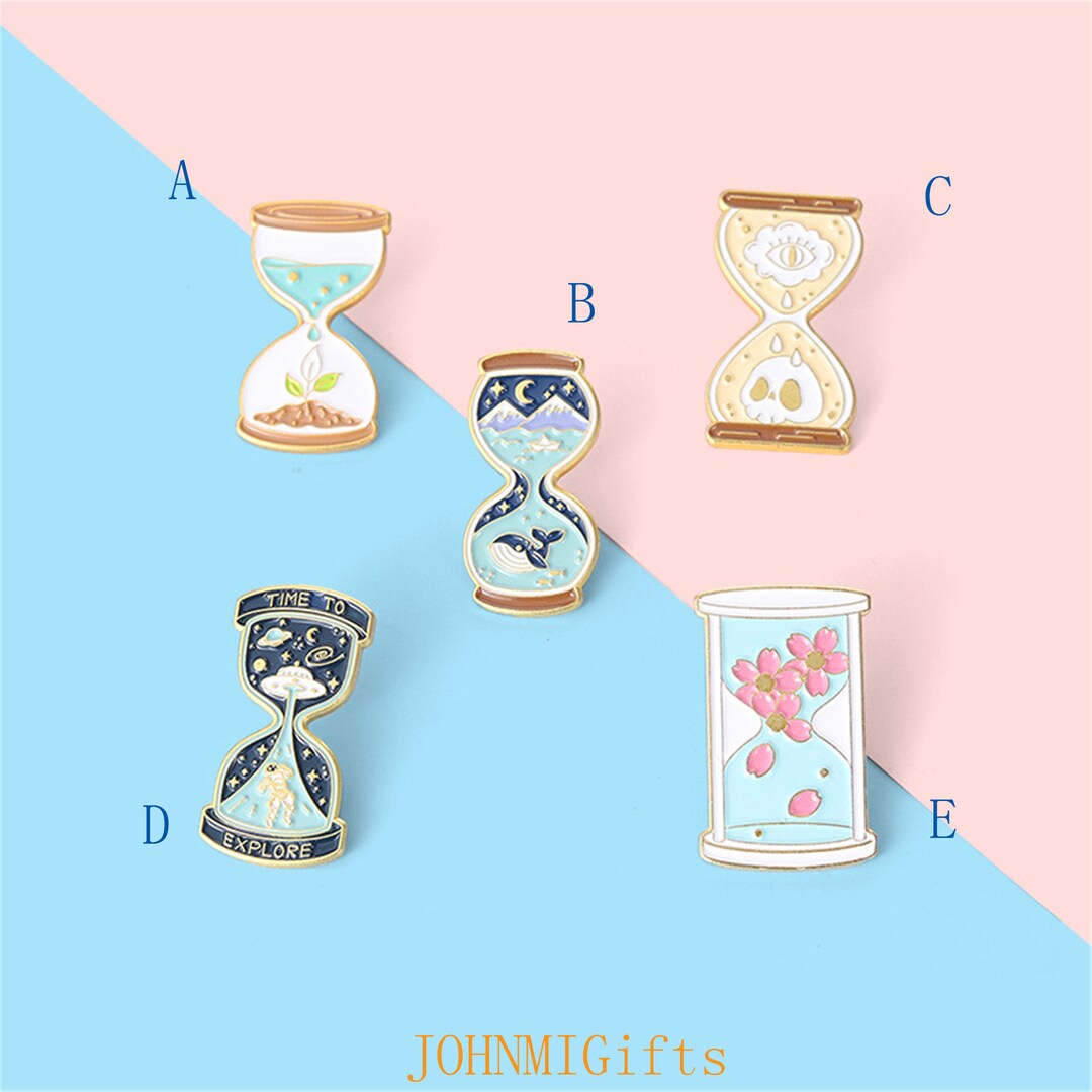 Cute Time Hourglass Pin Christmas Pin Enamel Cute Pin Set Etsy
