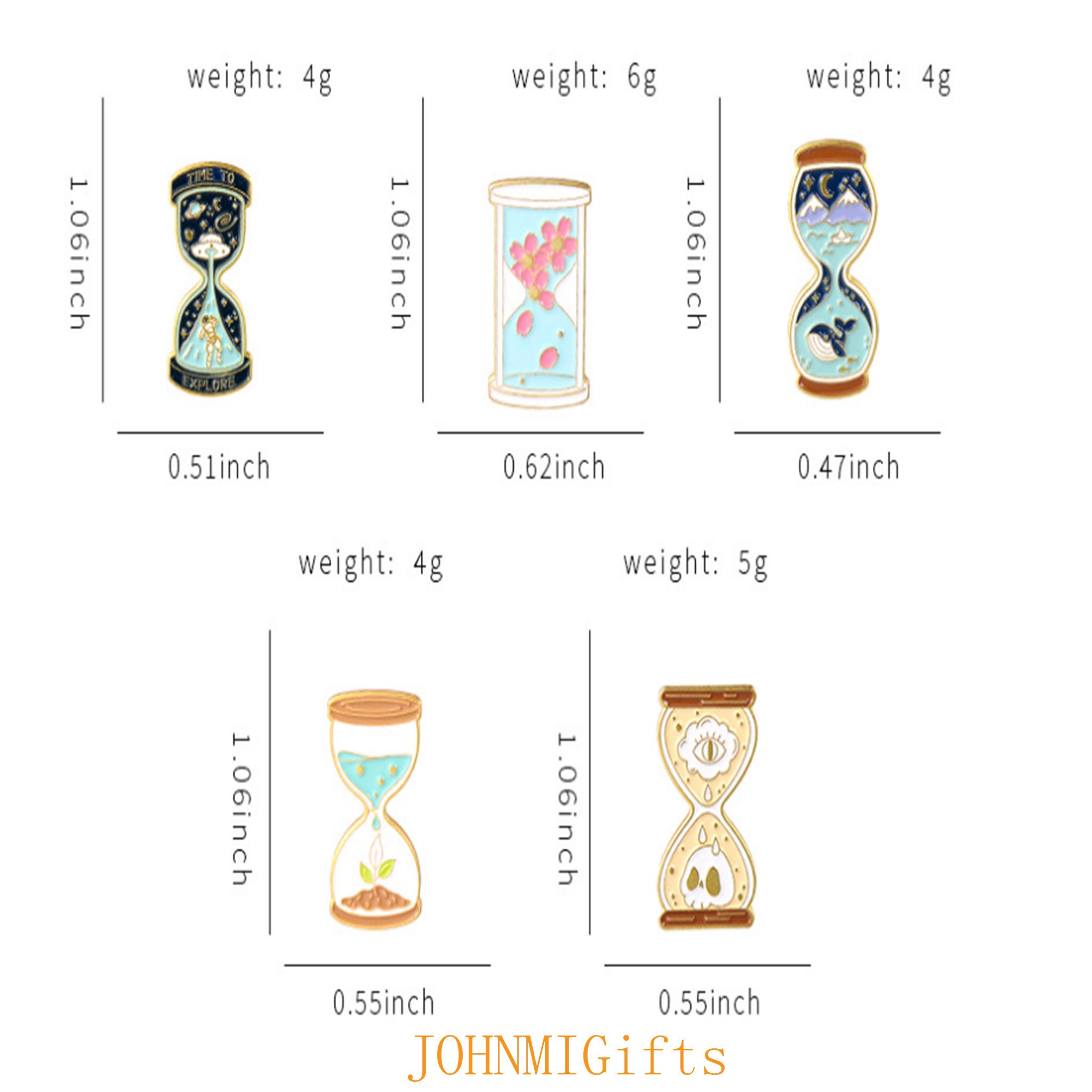 Cute Time Hourglass Pin Christmas Pin Enamel Cute Pin Set Etsy