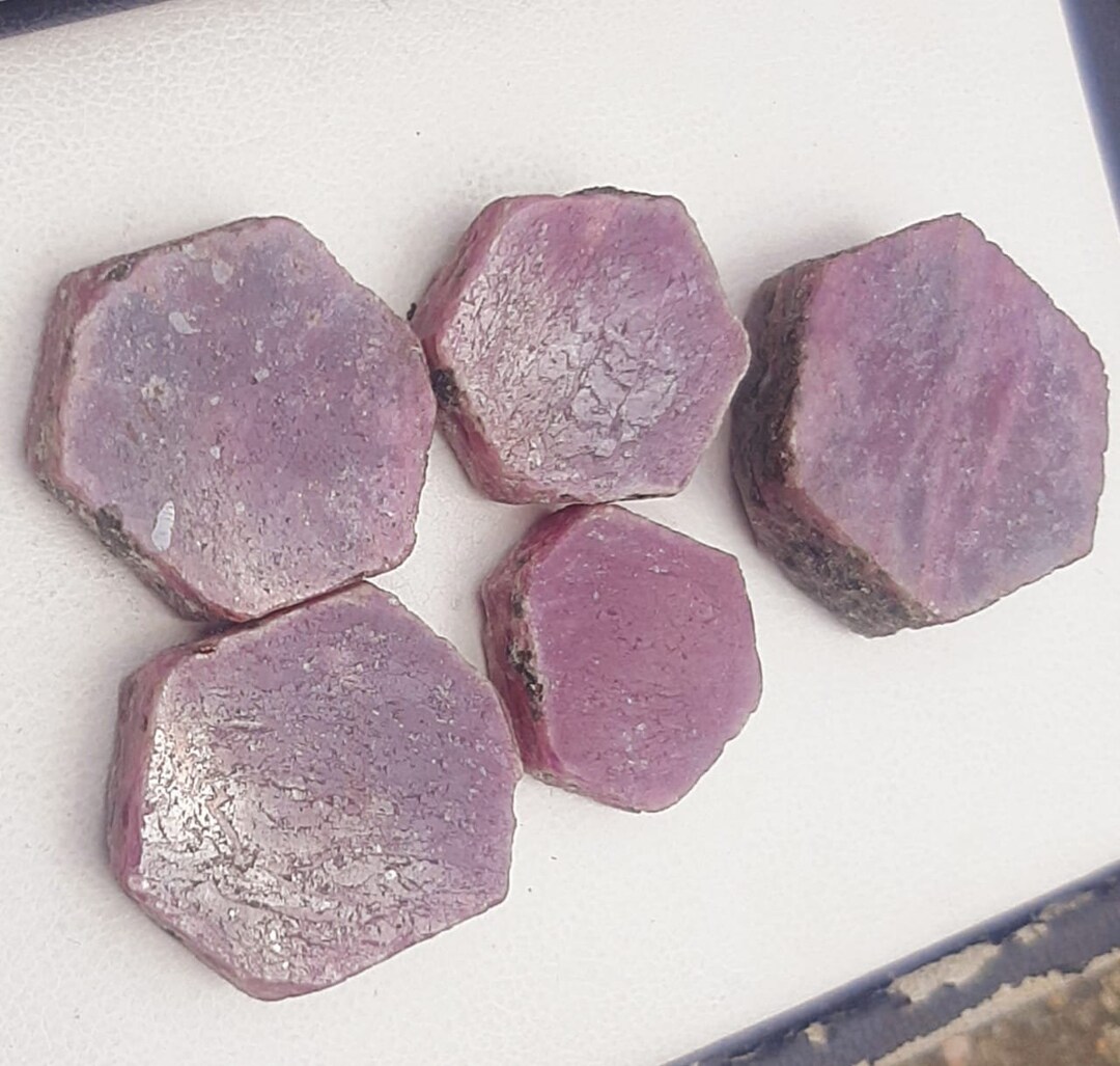 5 Pcs Ruby Record Keeper Crystal One Side Polish Ruby - Etsy