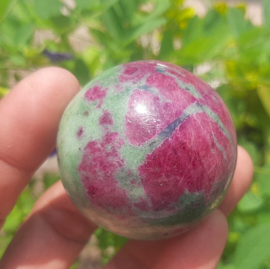 Top Grade Large Ruby in Zoisite Sphere, Ruby Zoisite Ball, Crystal Ball ...