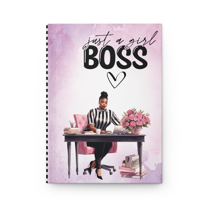 Girl Boss Queen Hardcover Journal Matte | Unique Notebook With Girl ...