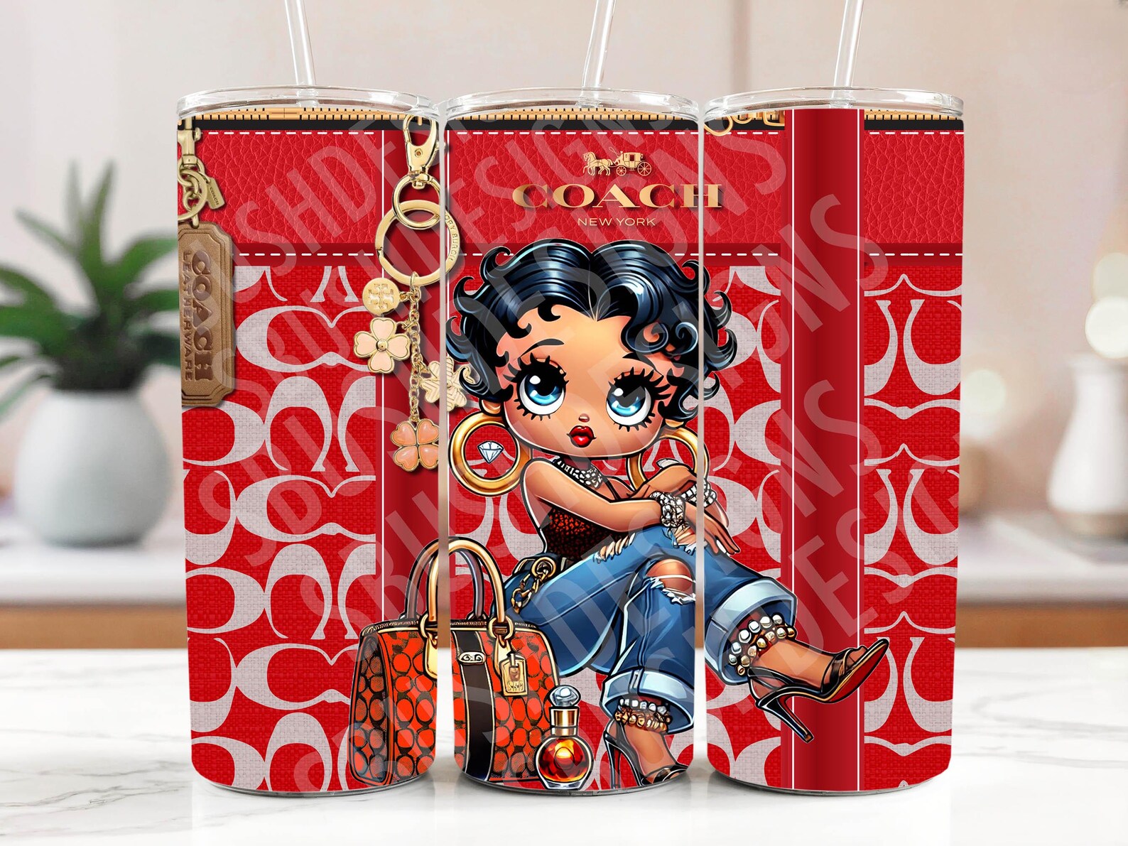 Fabulous Betty Boop Purse Tumbler Wrap PNG High Resolution File - Betty ...