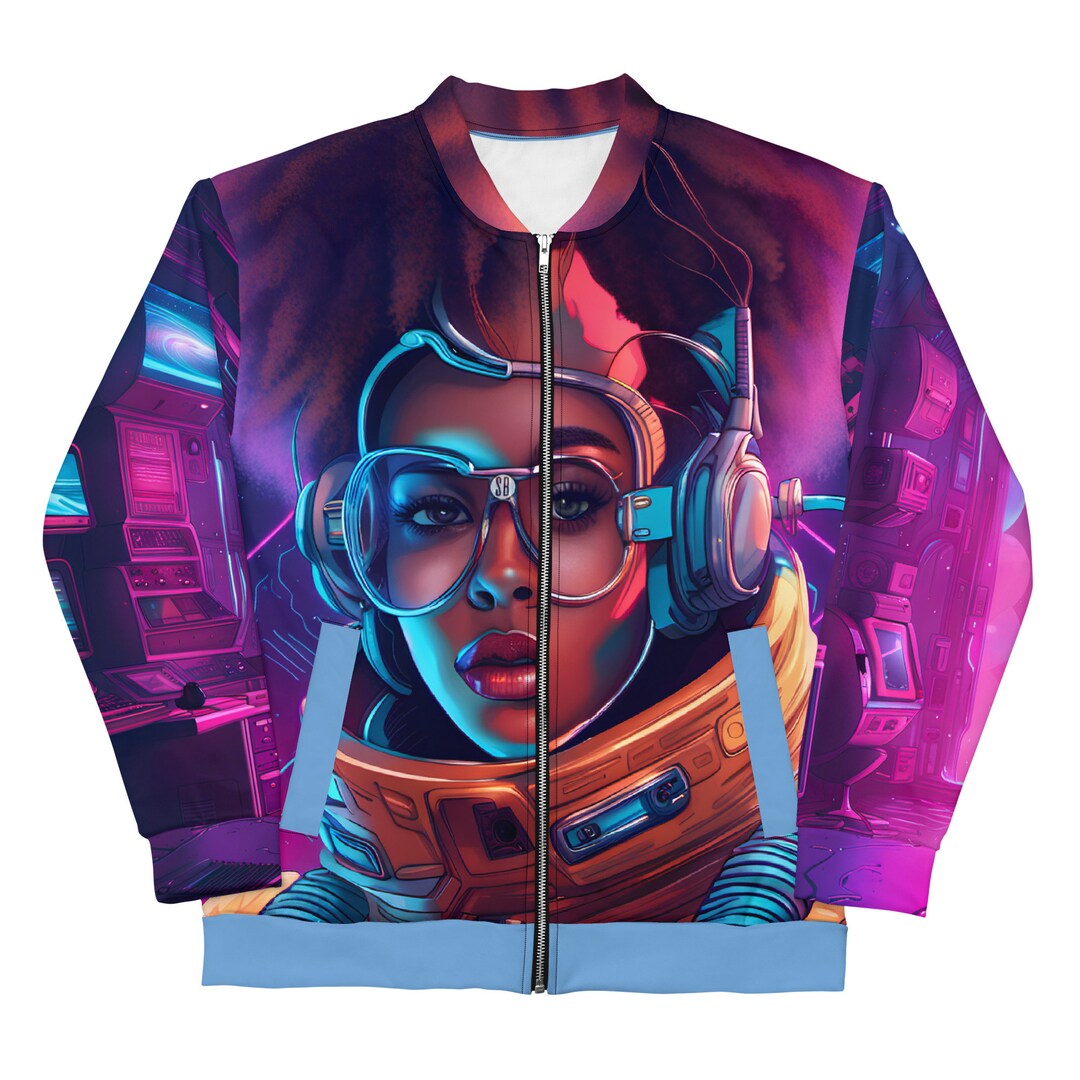 Galactic Queen Bomber Jacket | Space Age Unisex Clothing - Etsy