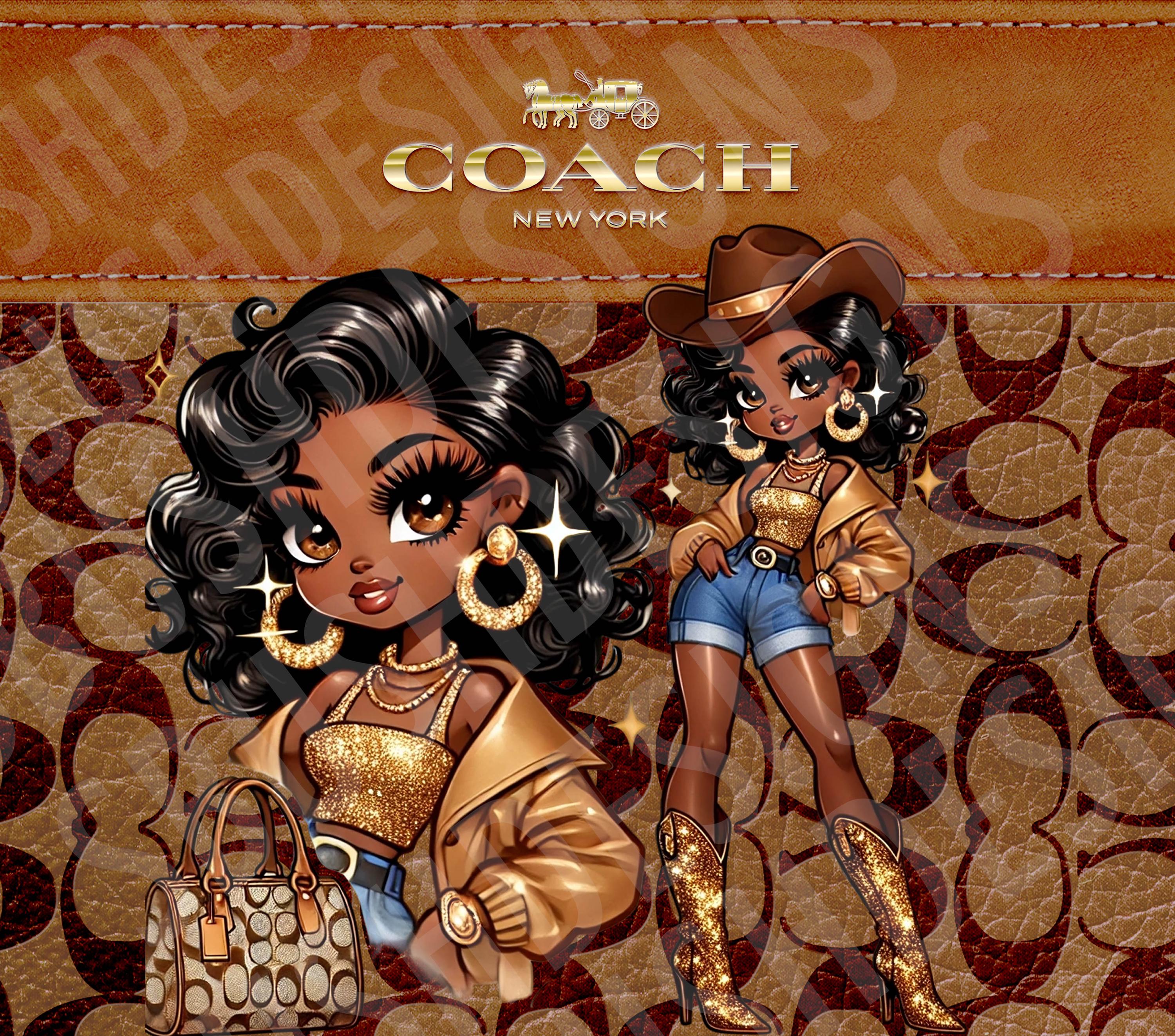 Super Cute Brown Betty Boop Caramel Brown Purse Tumbler Wrap PNG High ...