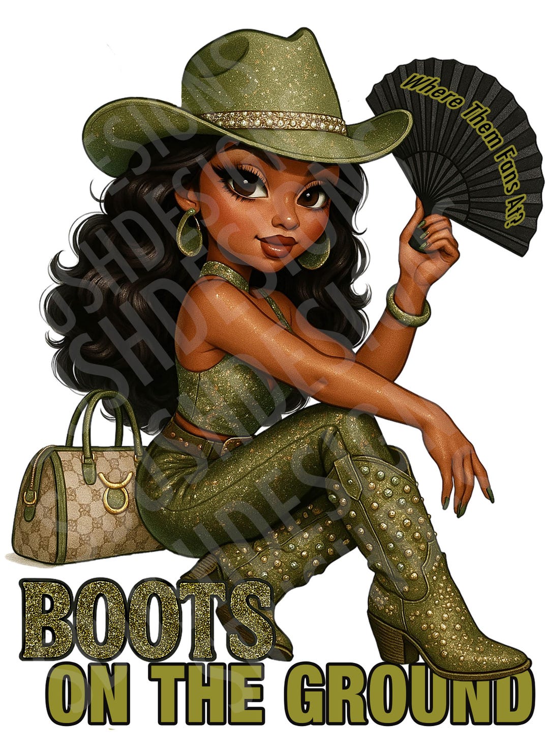 Fly Cowgirl Black Betty Boop Boots on the Ground Image - 1 Png File ...
