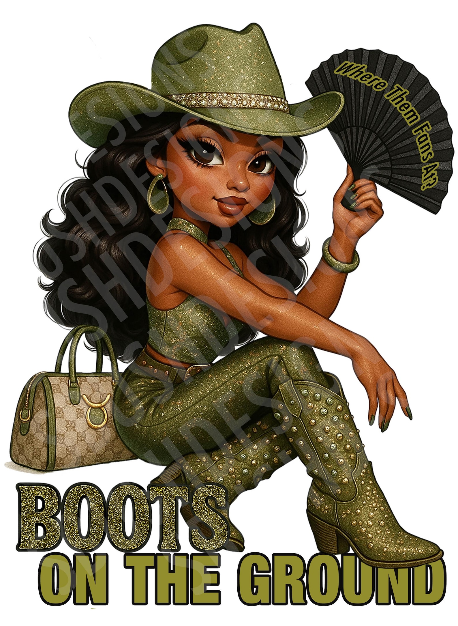 Fly Cowgirl Black Betty Boop Boots on the Ground Image - 1 Png File ...