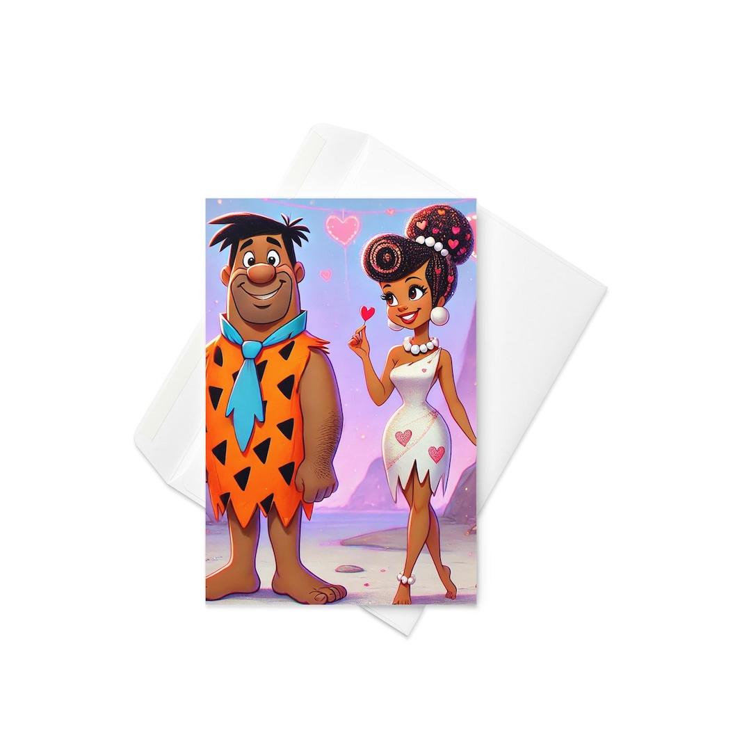 Fred and Wilma Flintstone Inspired Character Valentine's Day Greeting ...