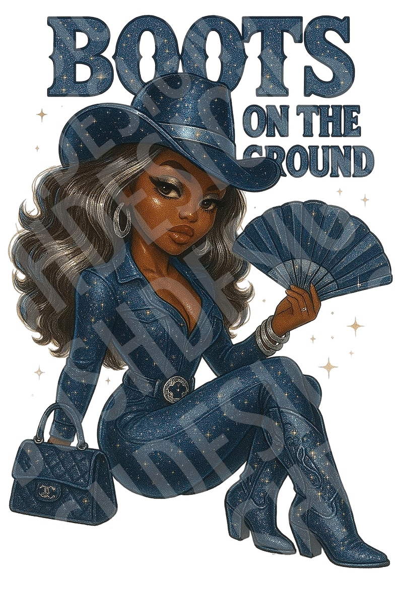 2 Modern Black Betty Boop Denim & Diamonds and Boots on the Ground ...