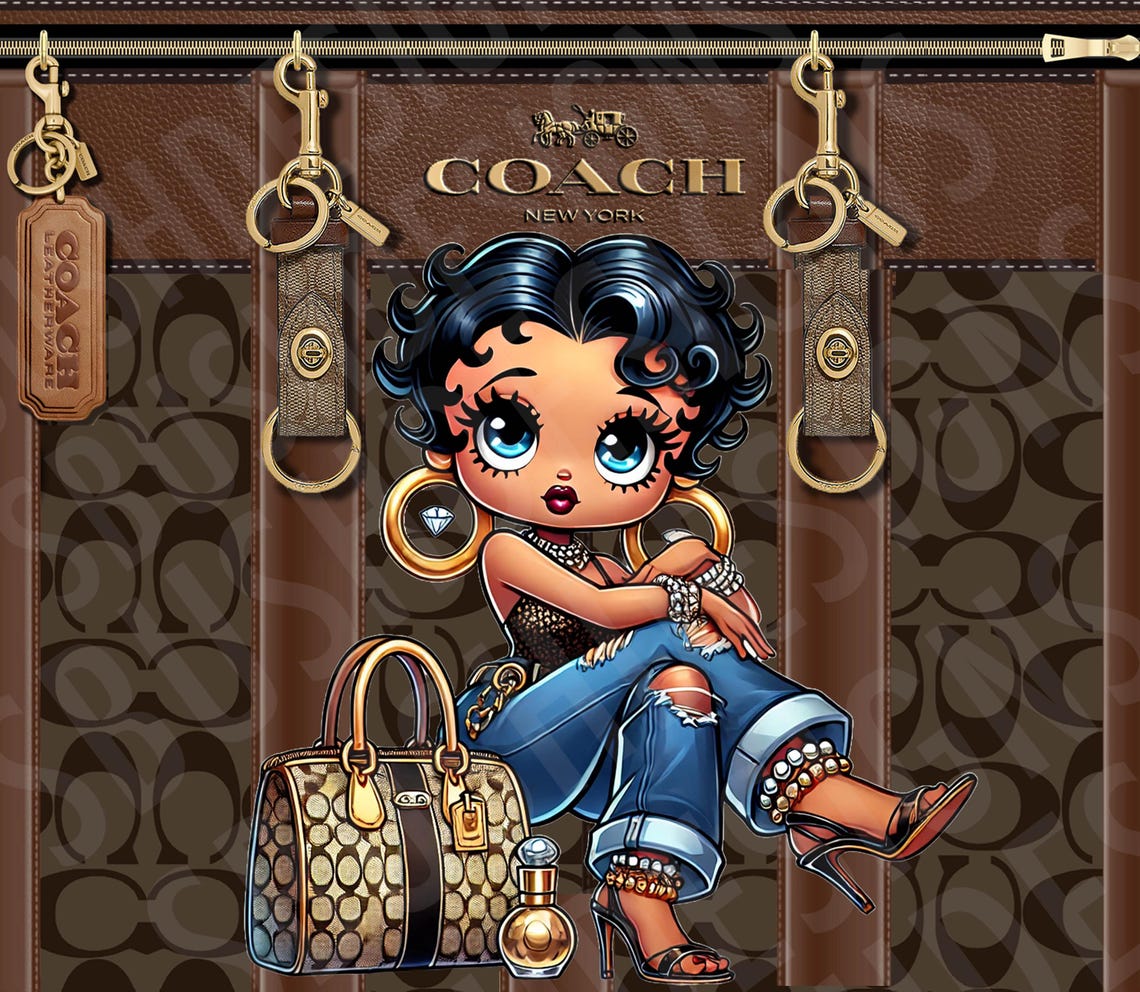Fabulous Betty Boop Coach Tumbler Wrap PNG High Resolution File - Betty ...