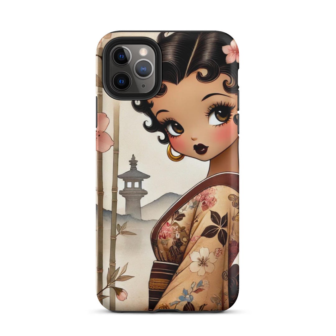Beautiful Betty Boop Like Character With Japanese Scenery on Tough Case ...