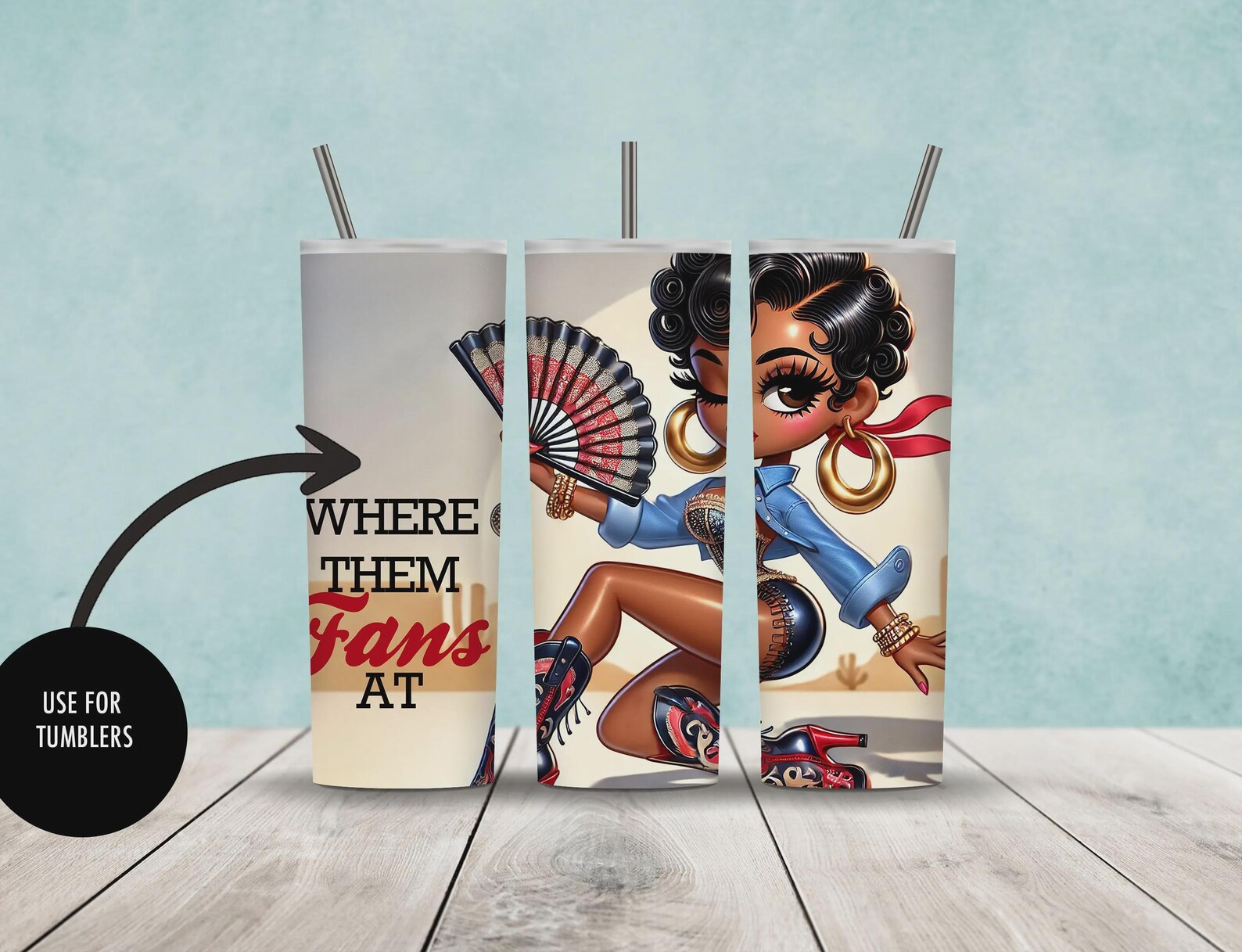 Black Betty Boop Where Them Fans at Digital Files - Total of 4 Digital ...