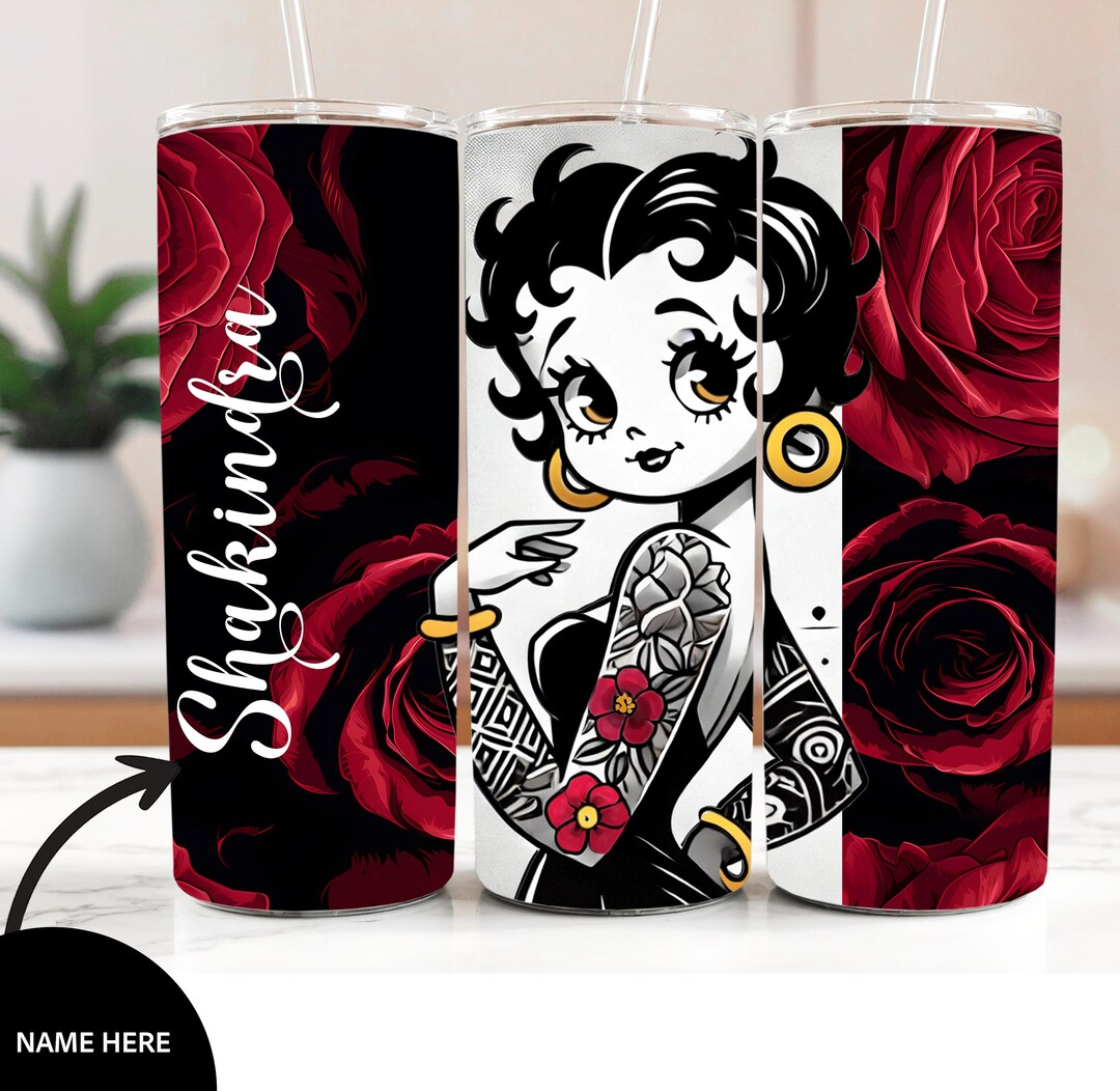 Personalized Betty Boop Unique Tumbler | 20oz Tumbler Gift | Vintage ...