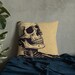 Skeleton Halloween Pillow | Gothic Accent Throw Pillow (18x18) - Etsy
