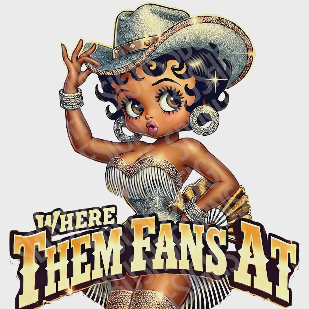 Where Them Fans at Betty Boop HQ Digital File - File Without Background ...