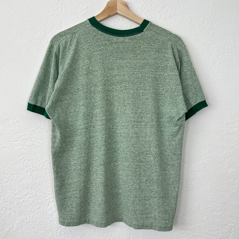 70’s Vintage Concordia College Green Ringer Tee Shirt Lg - Etsy