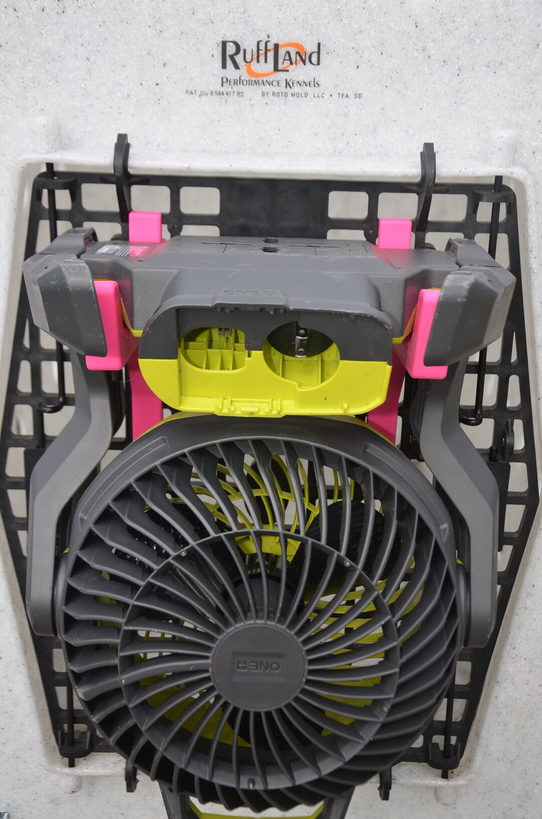 Hot Pink Bundle-ruffland Kennel Door (new Style Fan)and Ruffland Kennel ...