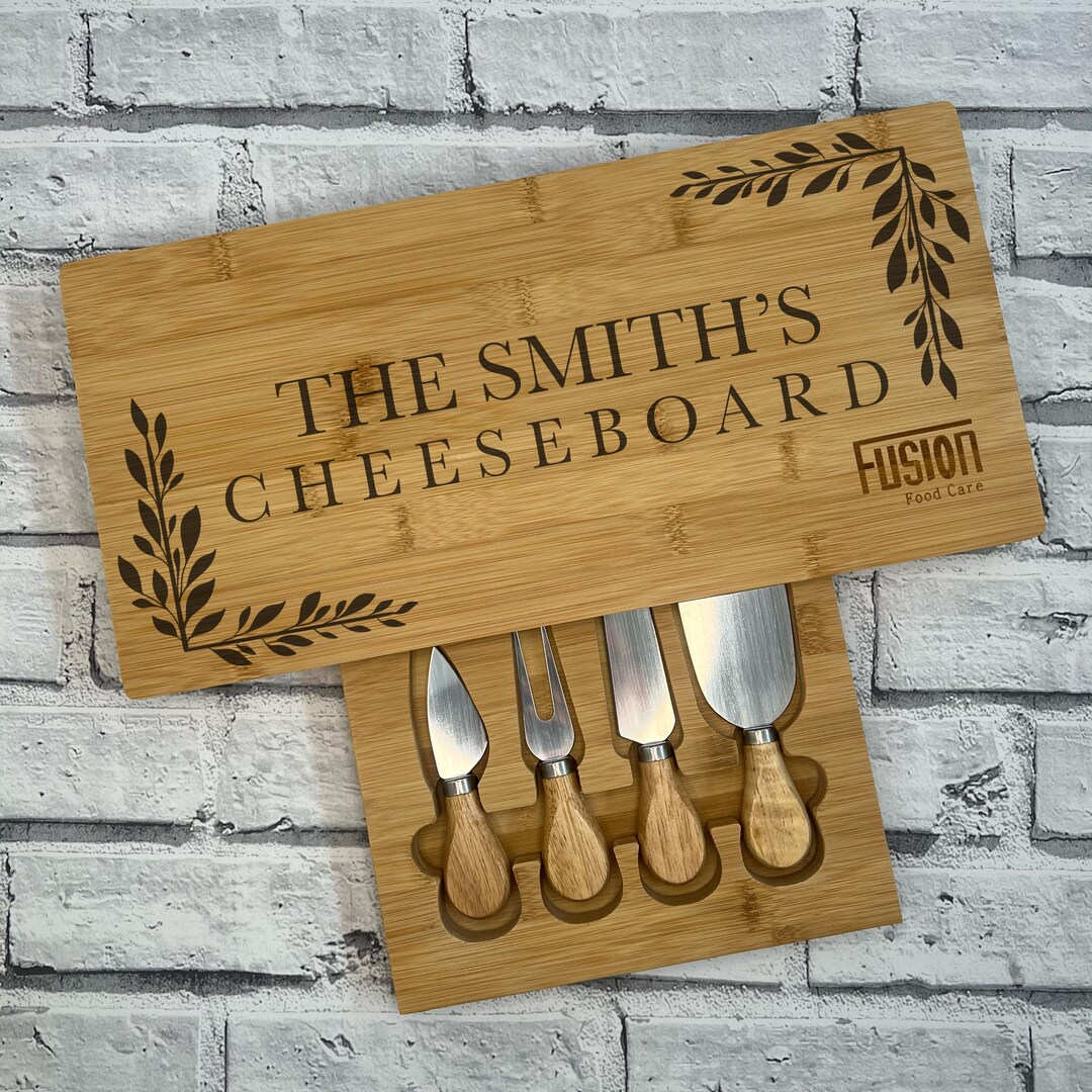 Rectangle Personalised Cheese Board Set - Various Designs ...