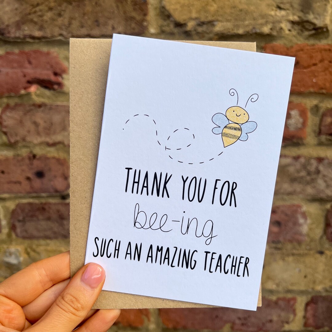 Thank You Card - Thank You for Beeing an Amazing Teacher - A6 ...