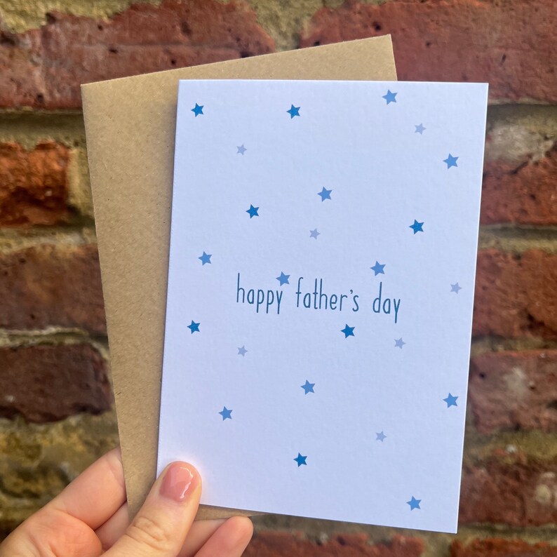 Fathers Day Card Happy Fathers Day Stars A6 Card for Dad Card for ...