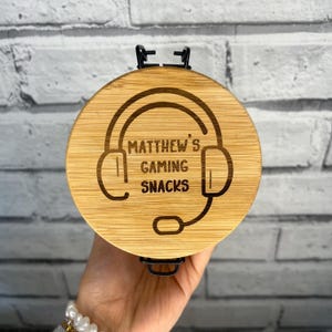 Personalised Jar With Laser Engraved Lid - Gaming Snacks | Sweet Jar ...