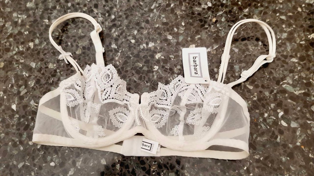 Vintage BARBARA Bra Vintage Lace Bra Soft Cup Bra White Lace Bra ...